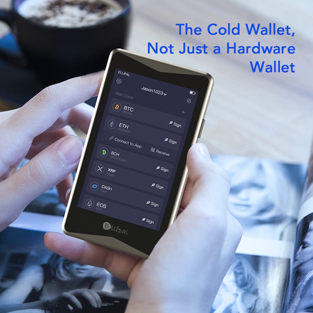 ELLIPAL Cryptocurrency Hardware Wallet - Cold Wallet Titan, Multi-Currency&Token Support, Anti-Disassembly&Tampering, Internet Isolated, Easy Exchange& Trade, Support BTC XRP ETH USDT and More Tokens