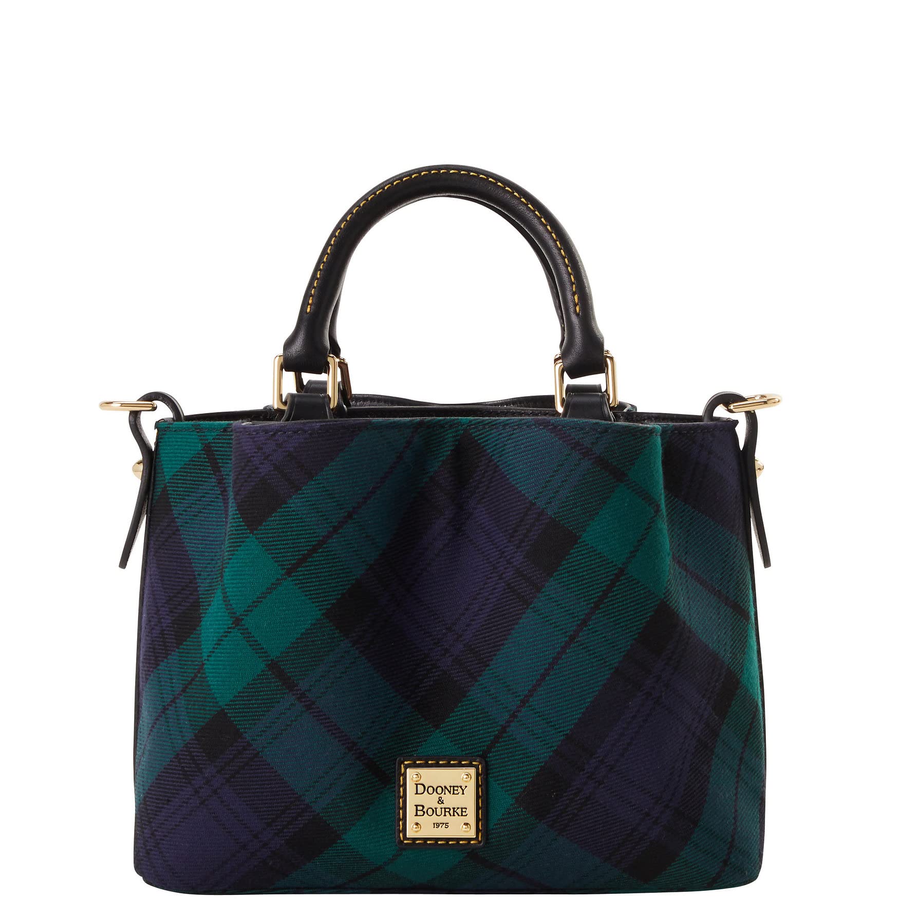 Dooney & Bourke Handbag, Tartan Mini Barlow Satchel - Navy