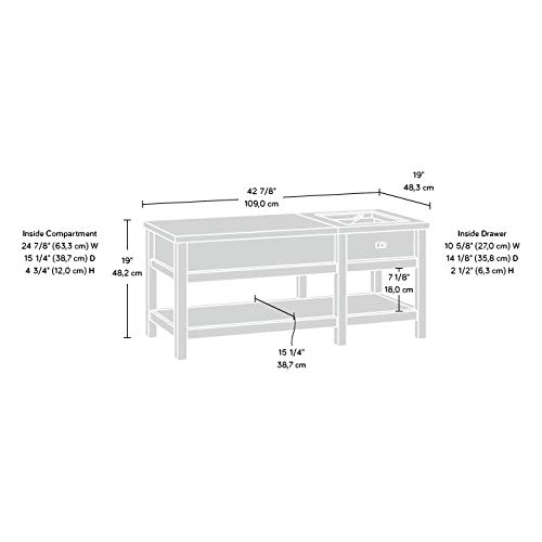 Sauder Cottage Road Lift-top Coffee Table, Soft White finish