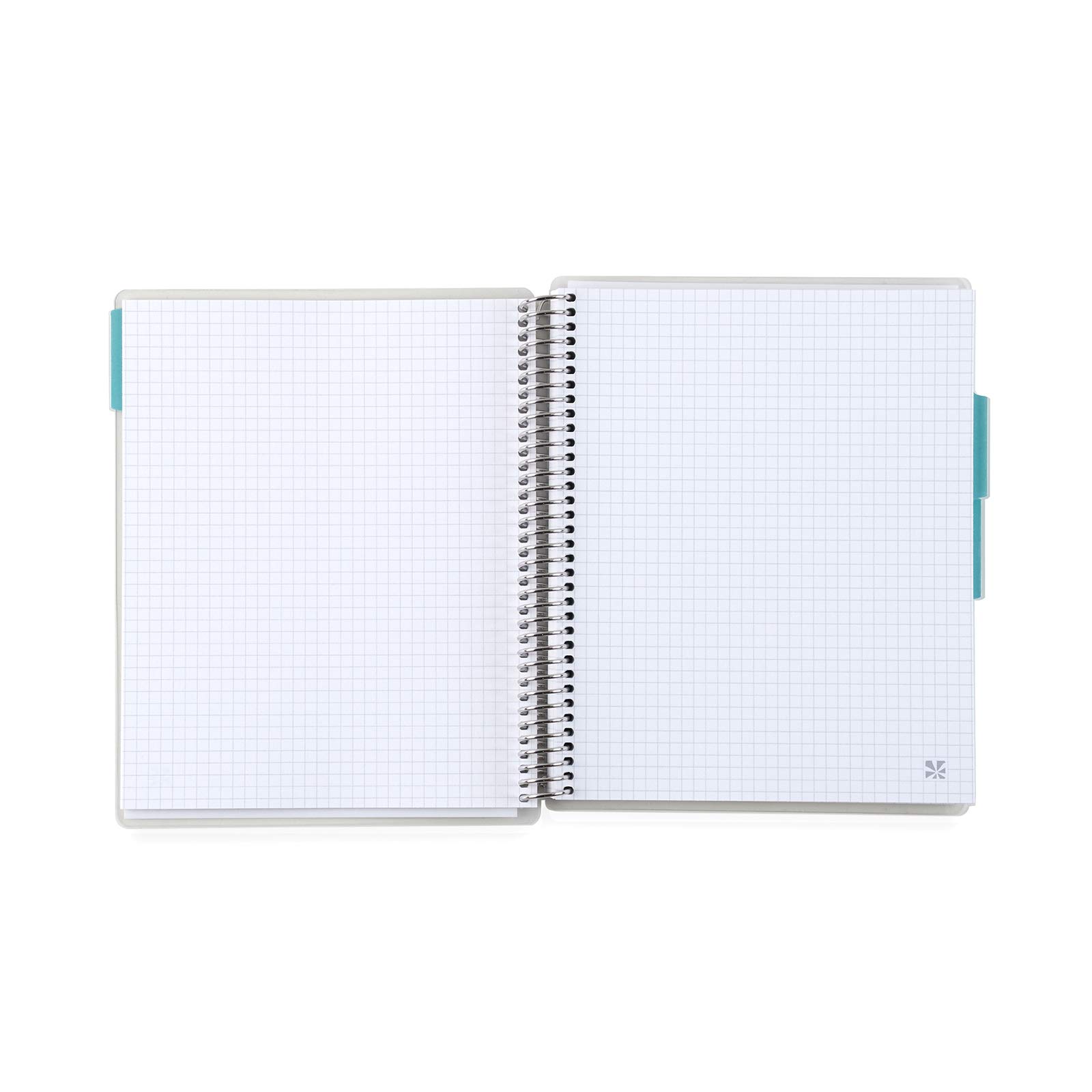 Erin Condren 7" x 9" Spiral Bound Graph Paper Notebook - Painted Stripes. 3 Subject Tabbed. 160 Page Writing, Drawing & Art Gride Ruled Notebook. 80 lb. Thick Mohawk Paper. Stickers Included