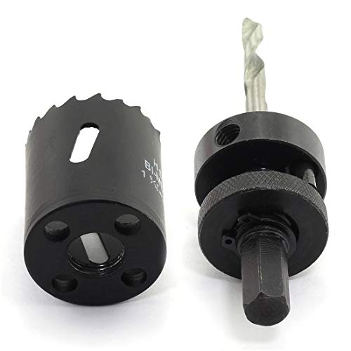 HJ Garden 5pcs 2 inch Desk Wire Cord Cable Grommets Hole Cover with Hole Saw Kit High Speed Bi-Metal Holesaw Drill Bits for Office PC Desk Cable Cord Organizer