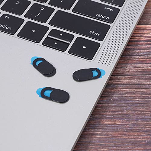 GIUIN 3pcs Plastic Camera Notebook PC PC Mobile Anti-Hacker Peeping Protection Privacy Cover Black
