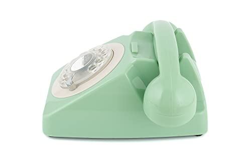 GPO 746 Rotary 1970s-style Retro Landline Phone - Curly Cord, Authentic Bell Ring