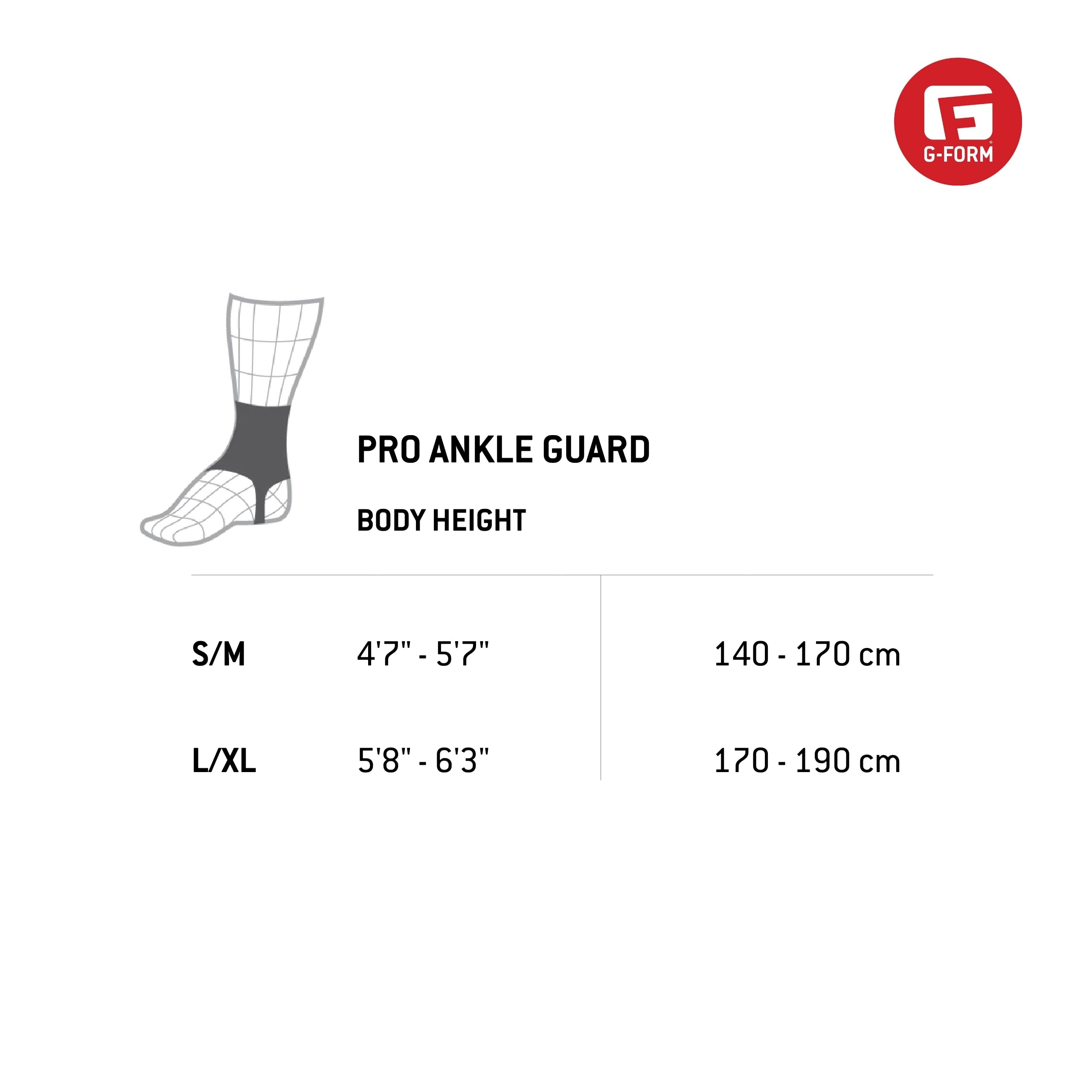 G-Form Pro-X Ankle Guard - Flexible Ankle Guards for Athletes - Biker & Soccer Ankle Protective Gear - Unisex Ankle Pads for Protection & Support - Black, Youth One Size