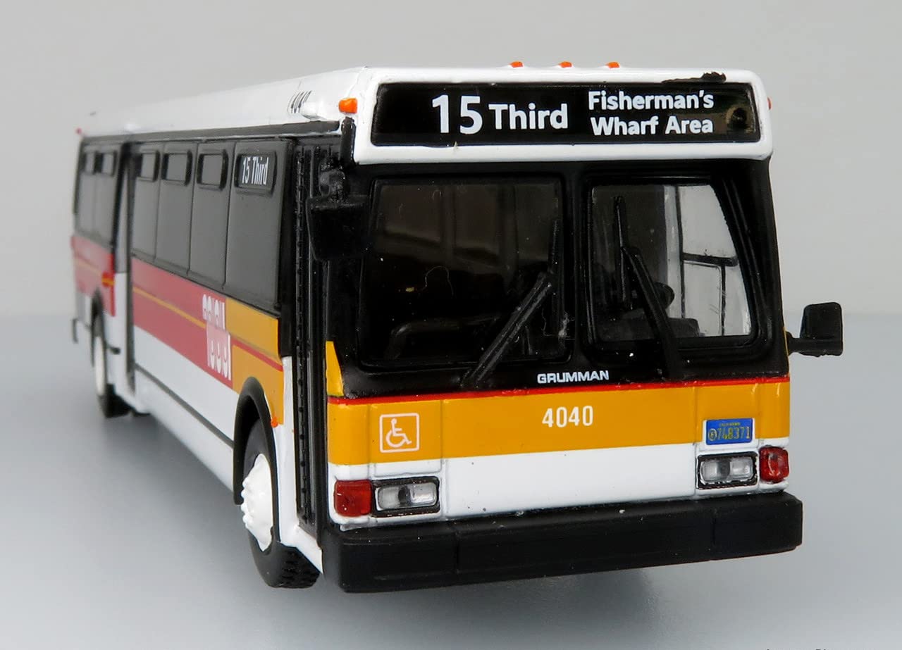 Grumman 870 Transit Bus-Muni, San Francisco California Iconic Replicas 1/87 Scale New in The Box 5" Long