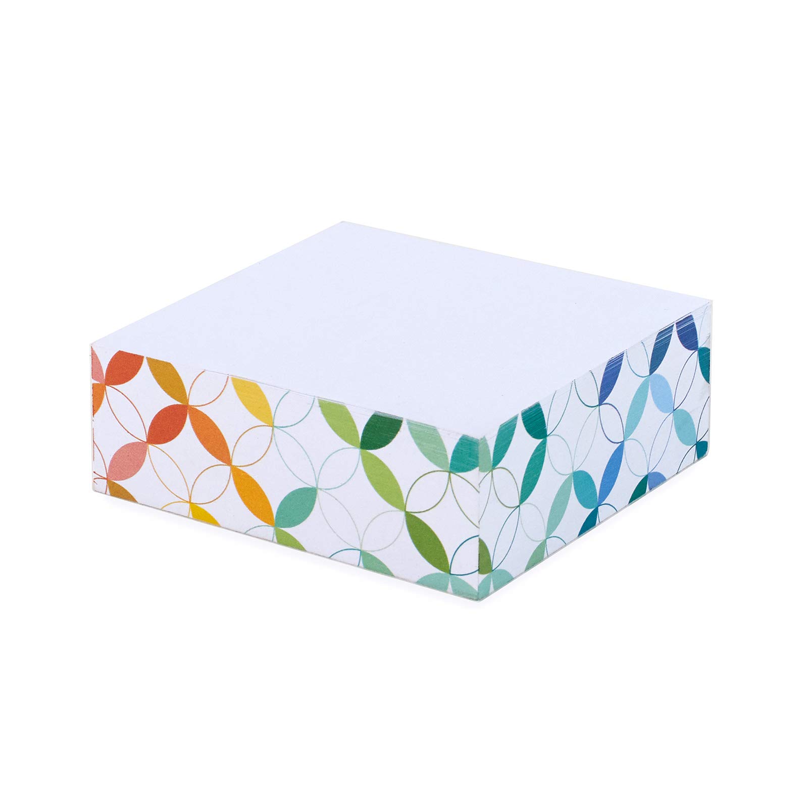 Erin Condren Sticky Note Cube for Posting Notes in a 3" x 3" Size - Mid Century Circles Colorful Geometric Pattern with 260 Sheets of Note Paper in a Cube