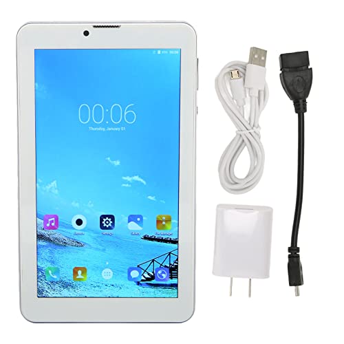 LBEC Tablet PC, US Plug 100240V 4GB 32GB 7in Tablet 2.4G 5G Dual Band WiFi for Studying (Blue)