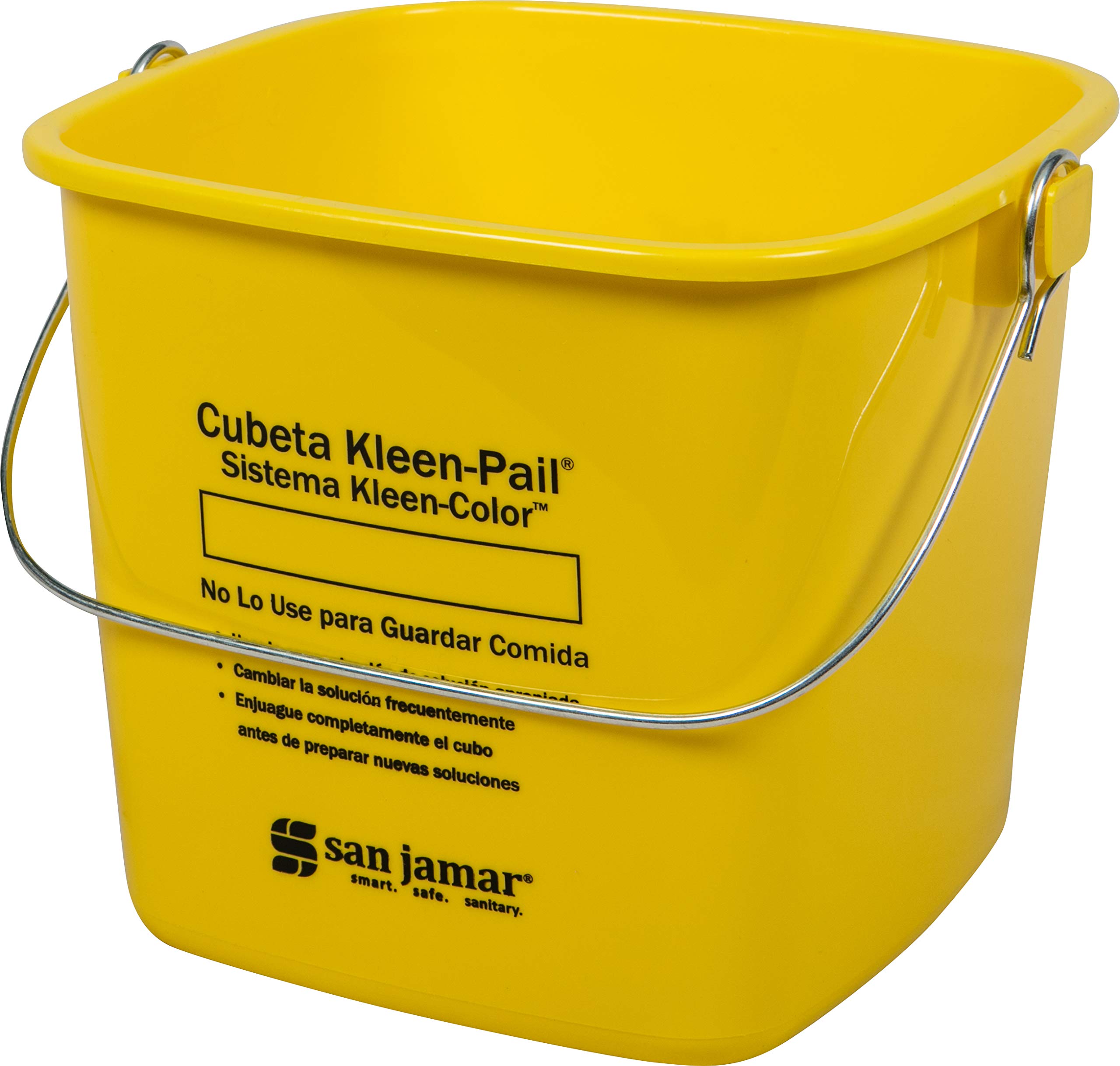 San Jamar Kleen-Pail® Plastic Cleaning Bucket 6 Quarts Yellow