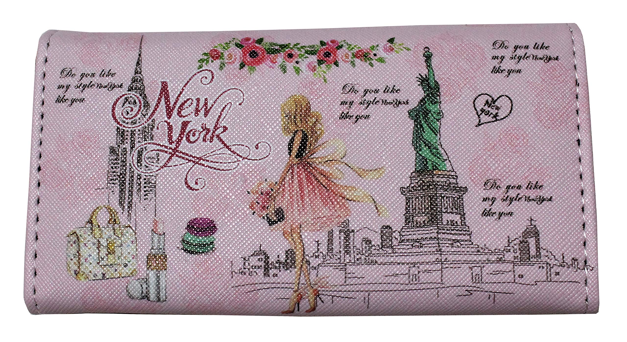 NEW YORK Statue of Liberty Souvenir Gift Purse Wallet (Skirt-Pink)