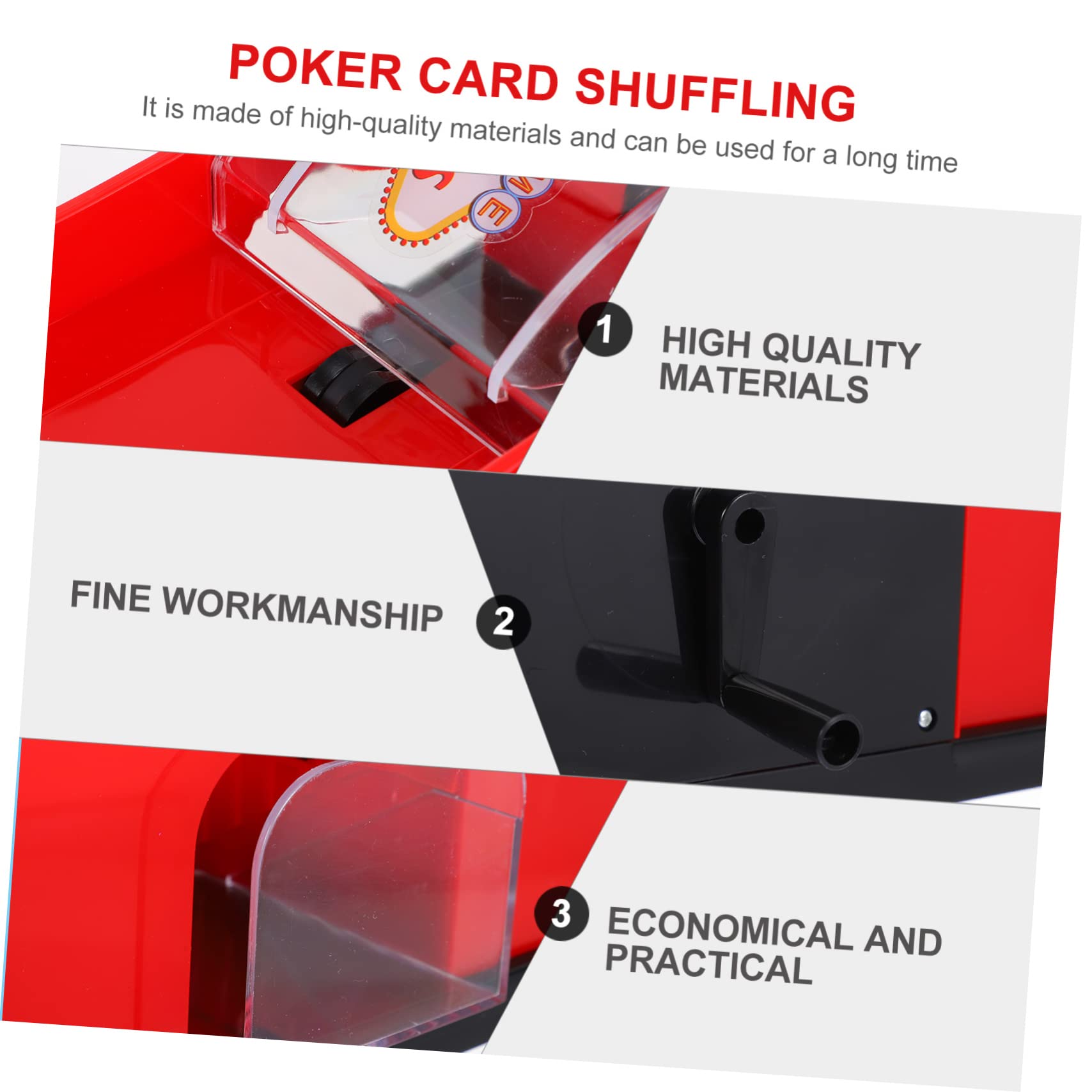 Gadpiparty Shuffler Card Shuffling Machine Playing Card Mixer Electric Tools Hand Wisking Tool Electric Power Tools Equipment Manual Playing Cards Tool Automatic Poker Deck Plastic