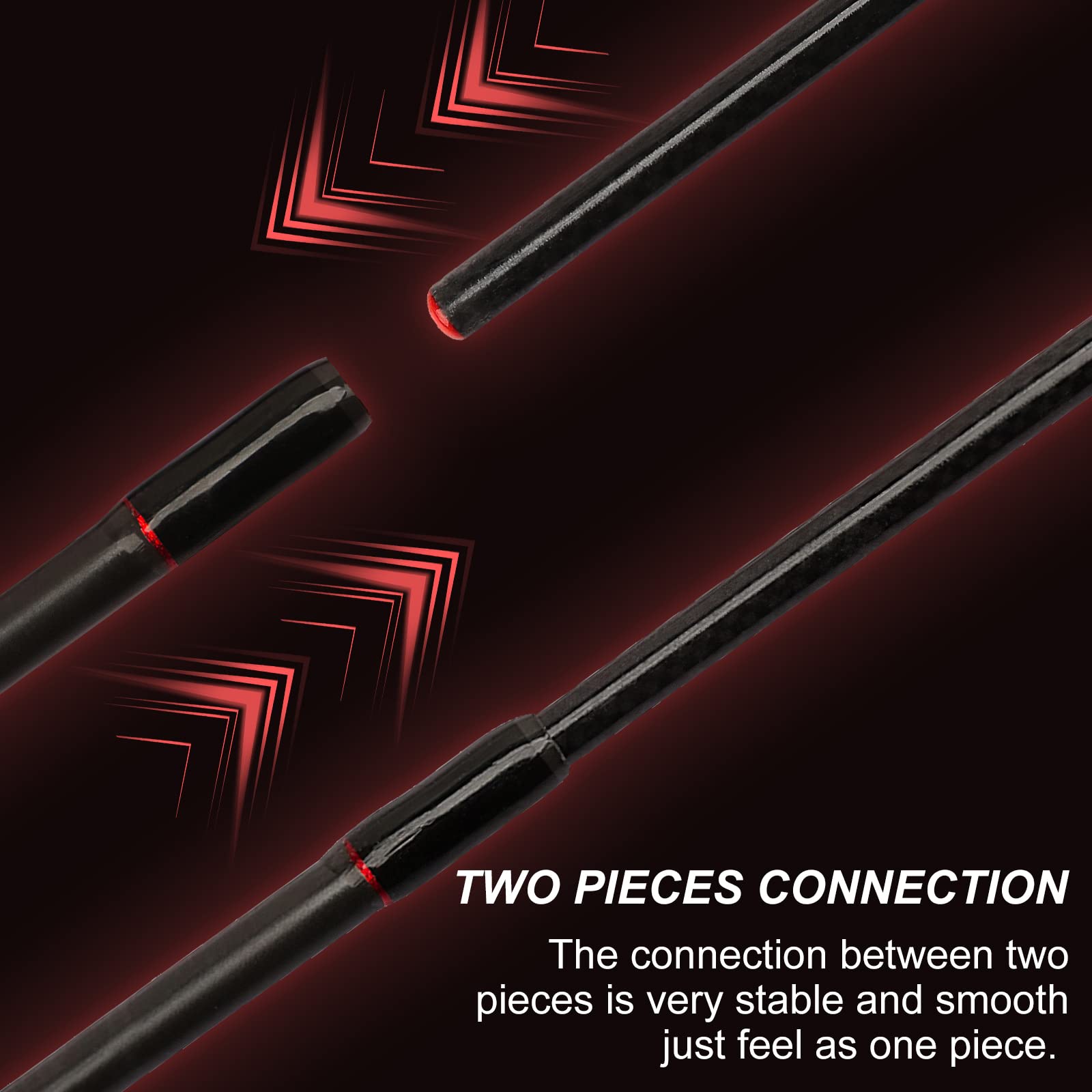 Fertilundant Casting Fishing Rod, 6.9Ft Durable Combo Lightweight Sensitive Fishing Pole,2pcs Design Carbon Fiber UL Casting Seafishing Rod
