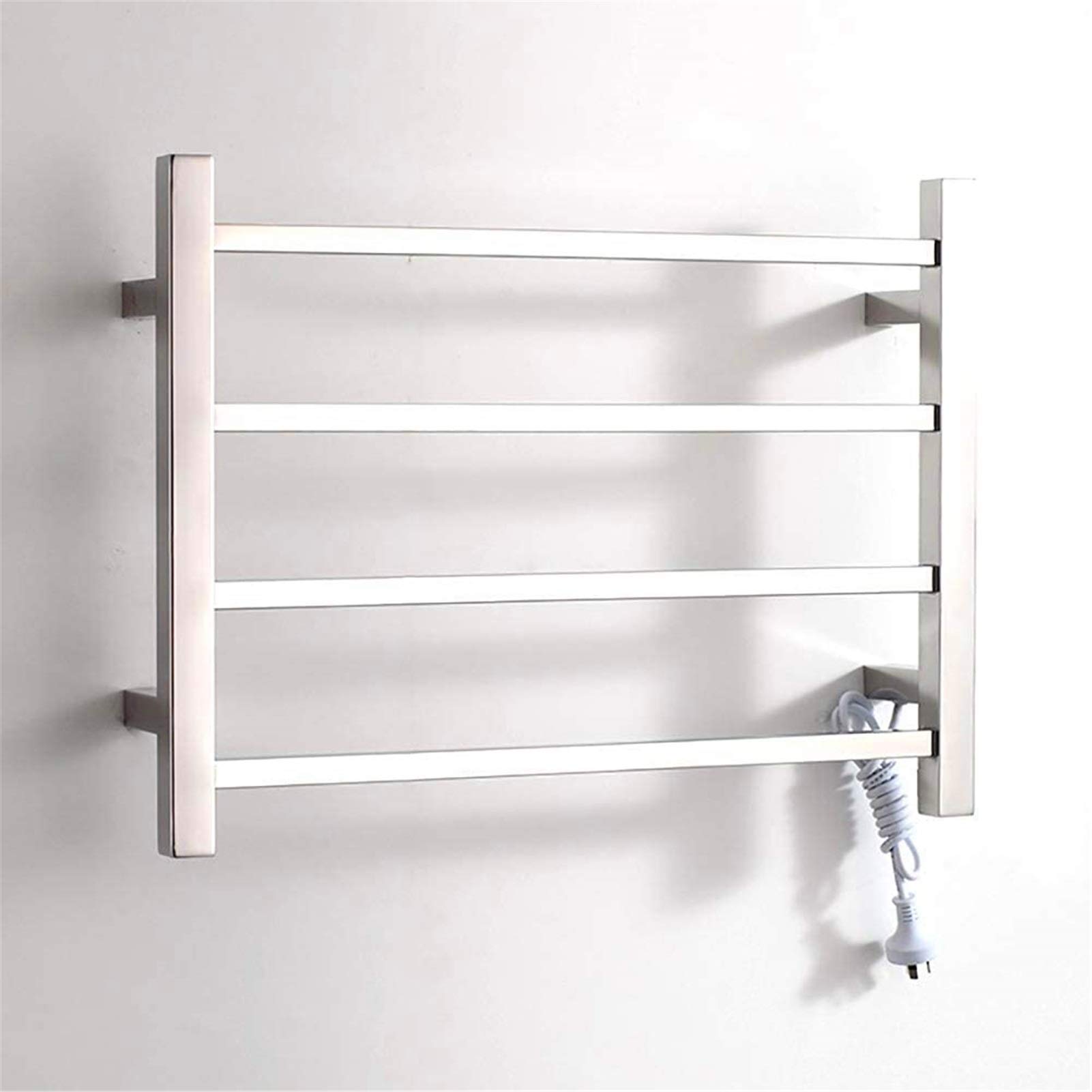 GKLAWAA Towel Warmer, Heated Towel Warmer,Stainless Steel Electric Heated Warmer Radiator Wall Mount Towel Rail for Bathroom Kitchen,Bath Towel Dryer (Plugin)