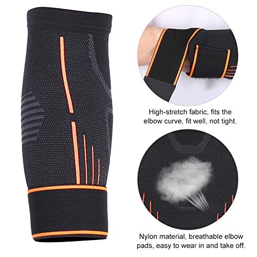 Gaeirt Elbow Support Sleeve, High Stretch Protective Elbow Guard Easy To Wear for Daily Injury(L)