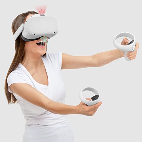 Esimen Active Air Circulation Compatible for Oculus Quest 2 Cooling Fan with Facial Interface Relieve Lens Fogging and Hot Air, Replace Interface Pad for Meta Quest 2