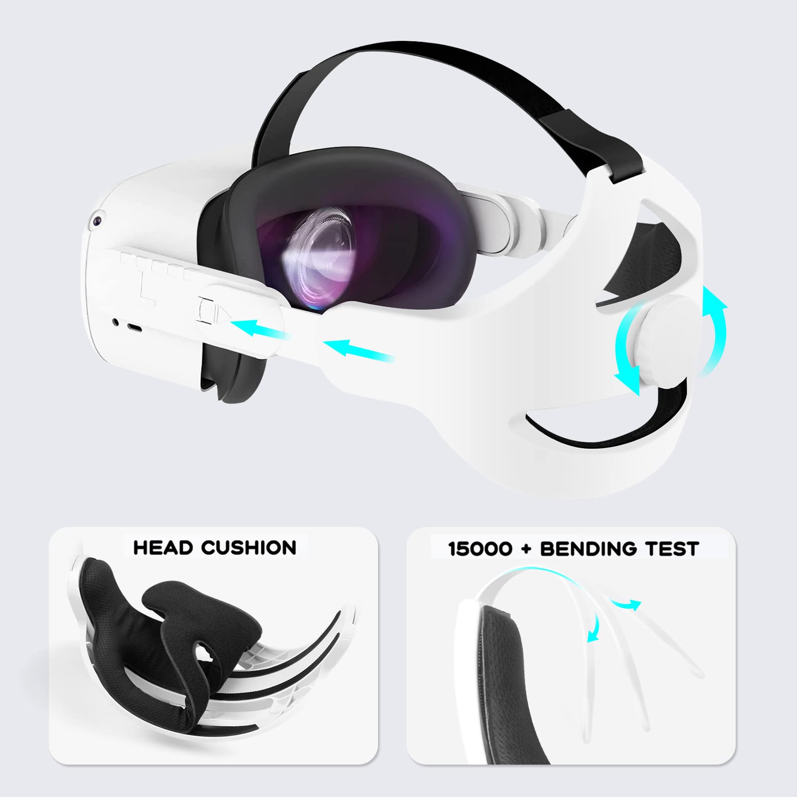 Esimen All in One Travel Case for Oculus Quest 2 Halo Strap Face Mask Touch Controllers Accessories,Includes Multiple Accessories for Meta Quest 2 (Case Set Accessories)