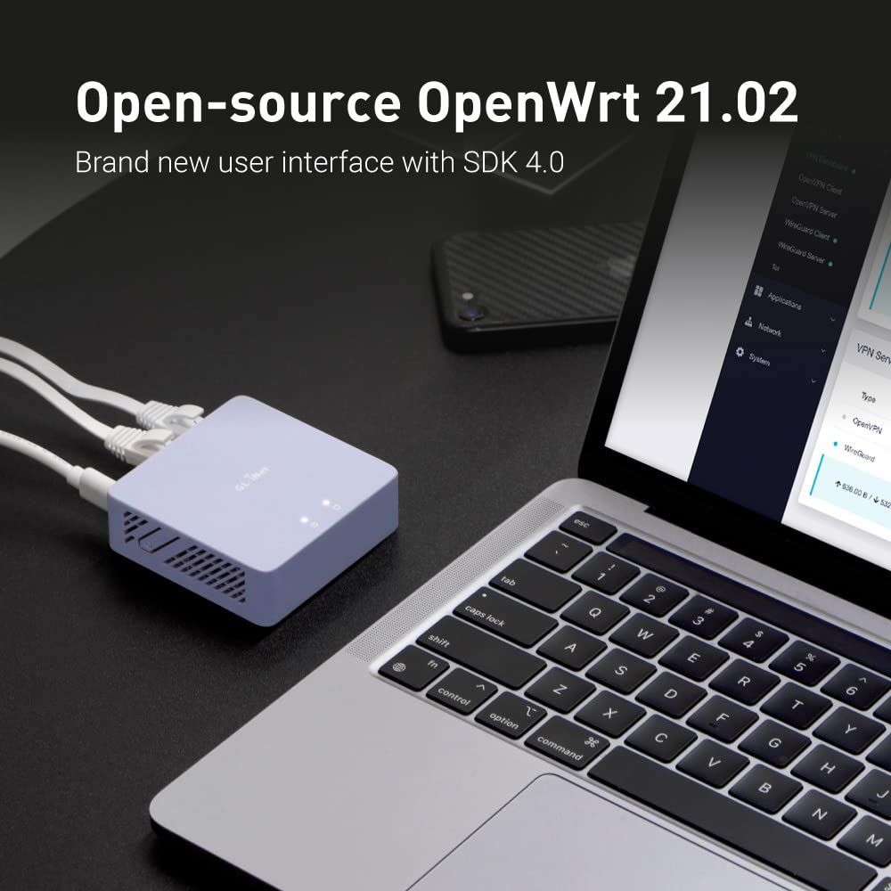 GL.iNet MT2500 Mini VPN Security Gateway (ABS Plastic Case) & MT2500A Mini VPN Security Gateway (Aluminium Alloy Case)