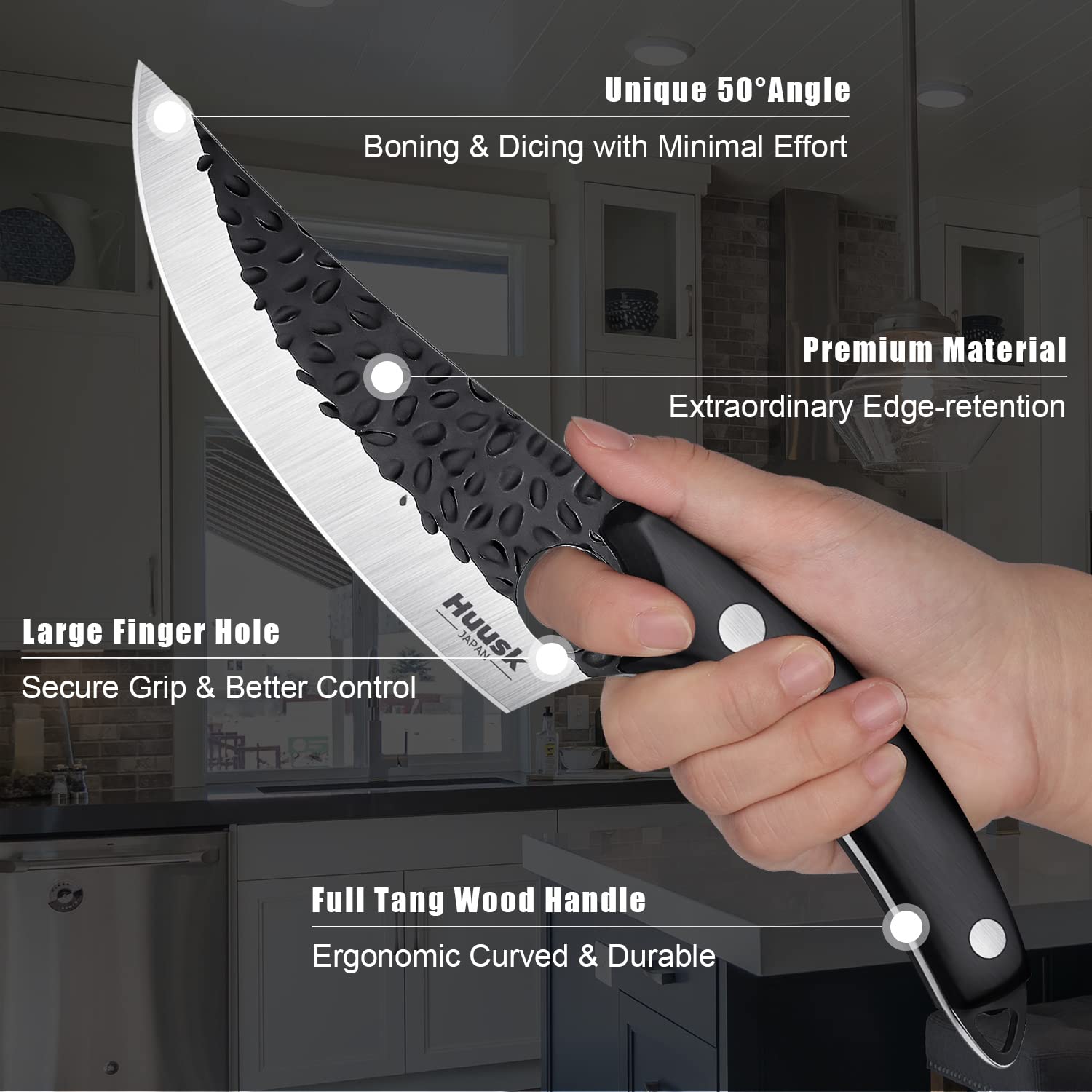 Huusk Collectible Knives Chef Knife & Meat Knife with Leather Sheath and Gift Box…