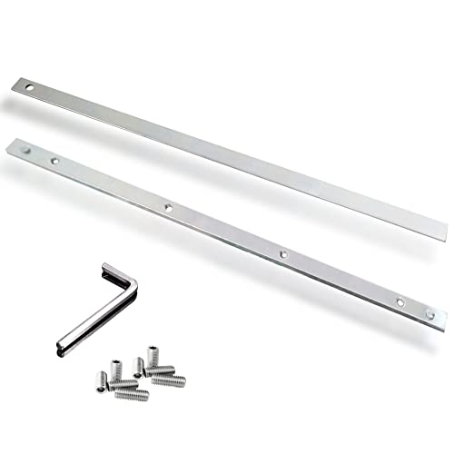 Guide Rail Connector Set P-45777 for Makita Track Saw Long Cuts, Also Compatible with Festool, Fit for DeWalt, Fit in Integrated Guide Rail T-Slots for Secure Cutting, 2 PCS, Sliver
