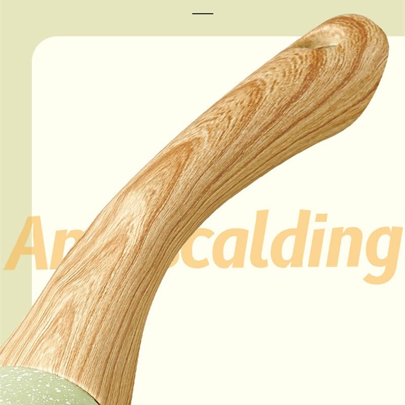 DHTDVD Non-Stick Frying Pan Omelette Egg Pancake Breakfast Pan Wooden Handle Saucepan Kitchen Cooking Pots