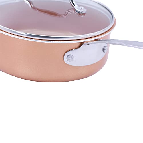 DHTDVD Non-Stick Pan Ceramic Induction Pan Frying Pan Saucepan Oven and Dishwasher Safe Non-Stick