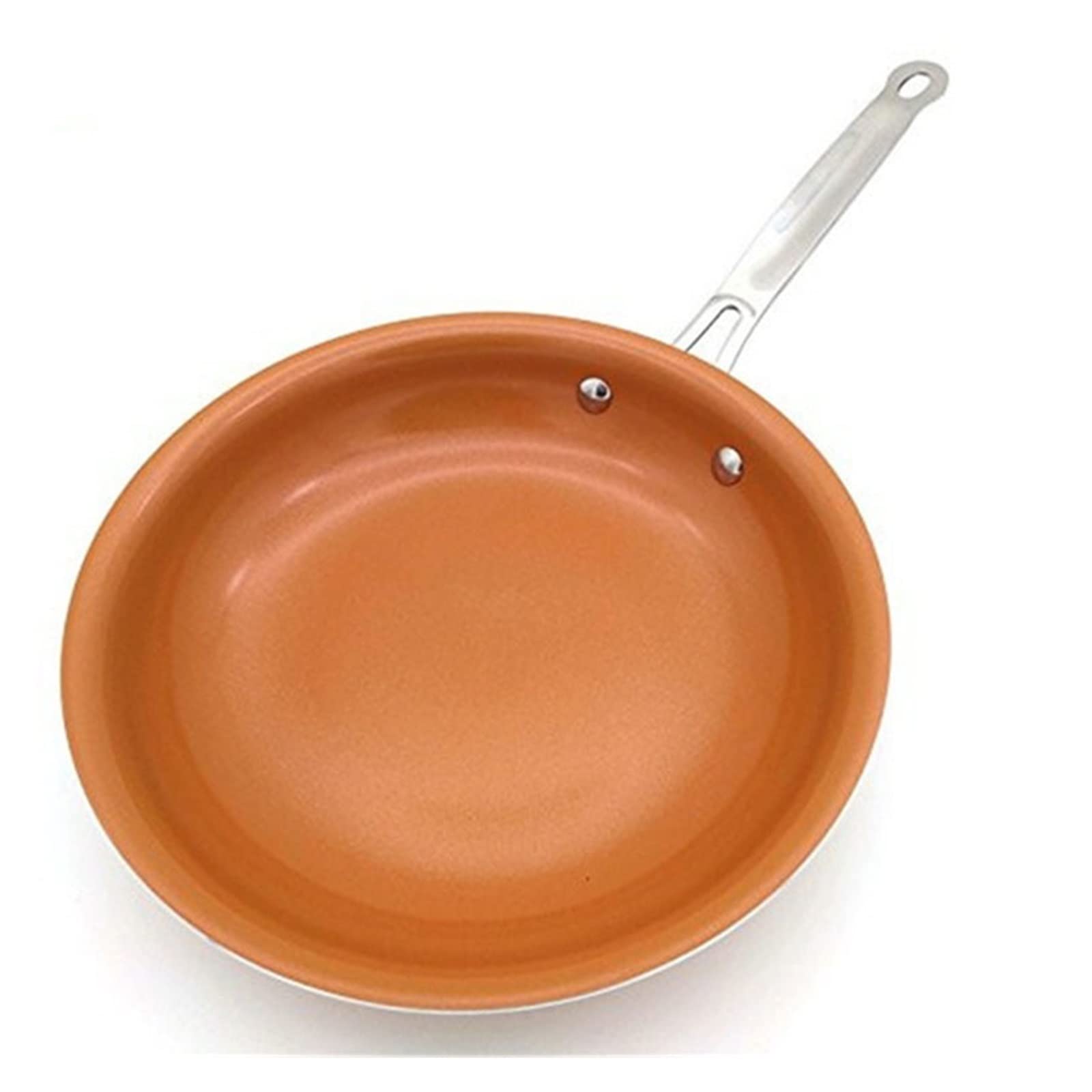 DHTDVD Non-Stick Skillet Copper Skillet with Ceramic Coating for Easy Cleaning Skillet Crock Pot Cookware
