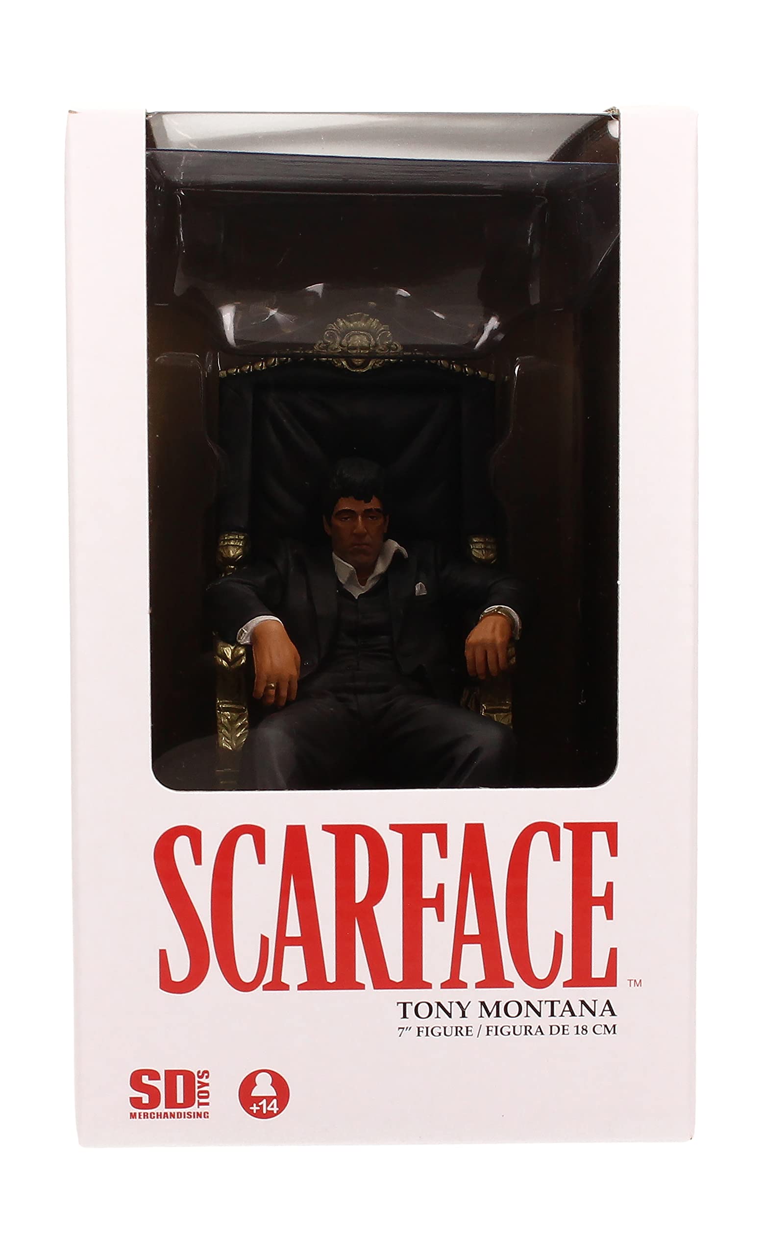 SD Toys Movie Icons Scarface: Tony Montana Throne 7" Figure