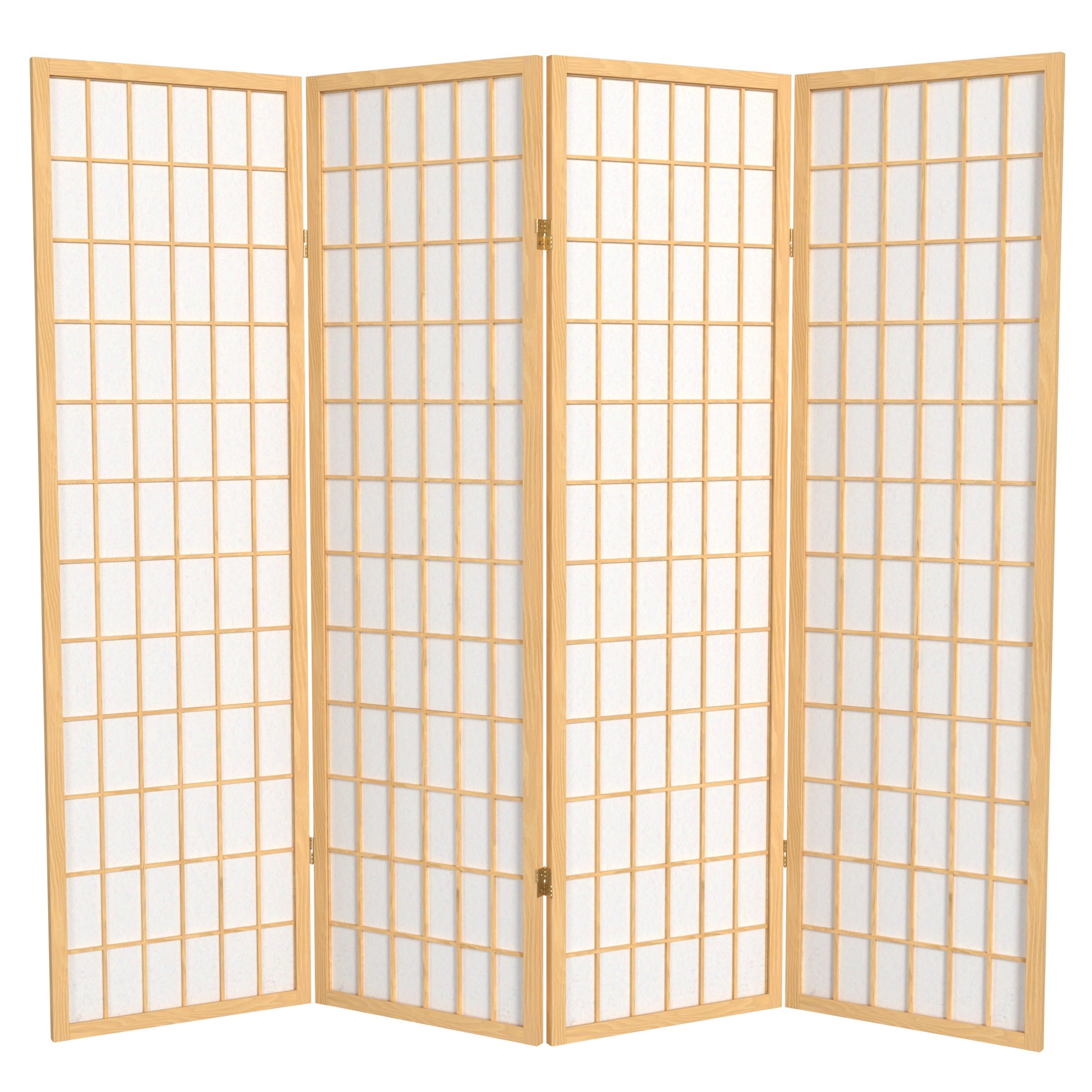 Red Lantern WP60-NAT-4P Folding Screen, 4 Panel, Natural