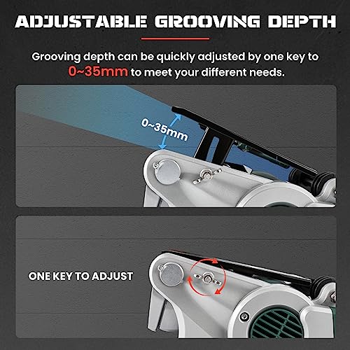 Huanyu Electric Wall Chaser 1 time Molding Wall Groove Cutting Machine Infrared Sighting 4800W Cutting Width 40mm Depth 35mm Wall Chaser Concrete Cutter Magnesium Alloy for Cement Brick Marble 110V