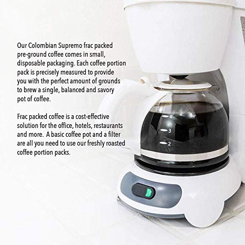 Fresh Roasted Coffee, Colombian Supremo, Pre-Ground Fractional Packs, 1.75 Ounce, 42 Count