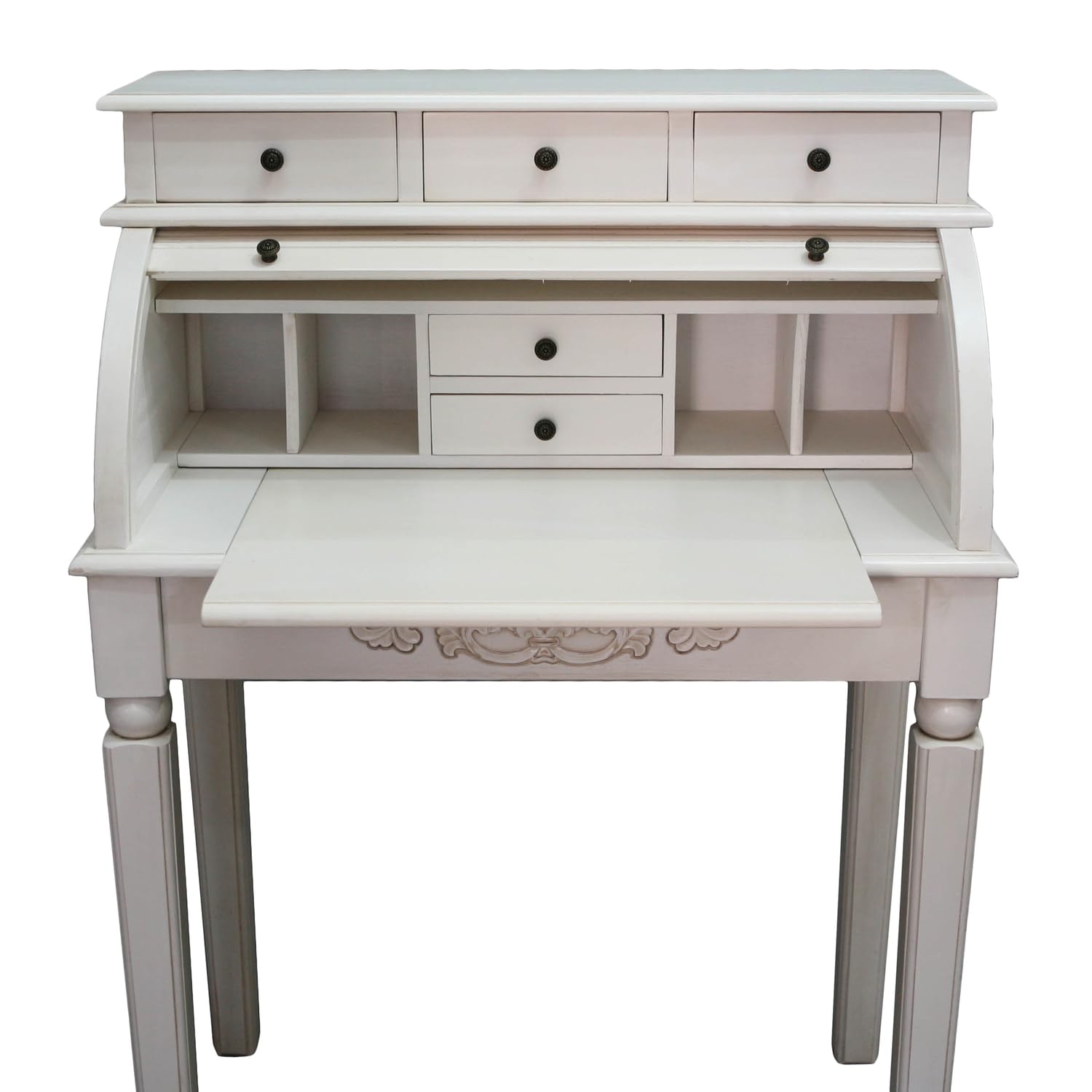 Maykoosh Rococo Radiance Carved Wood Roll Top Desk