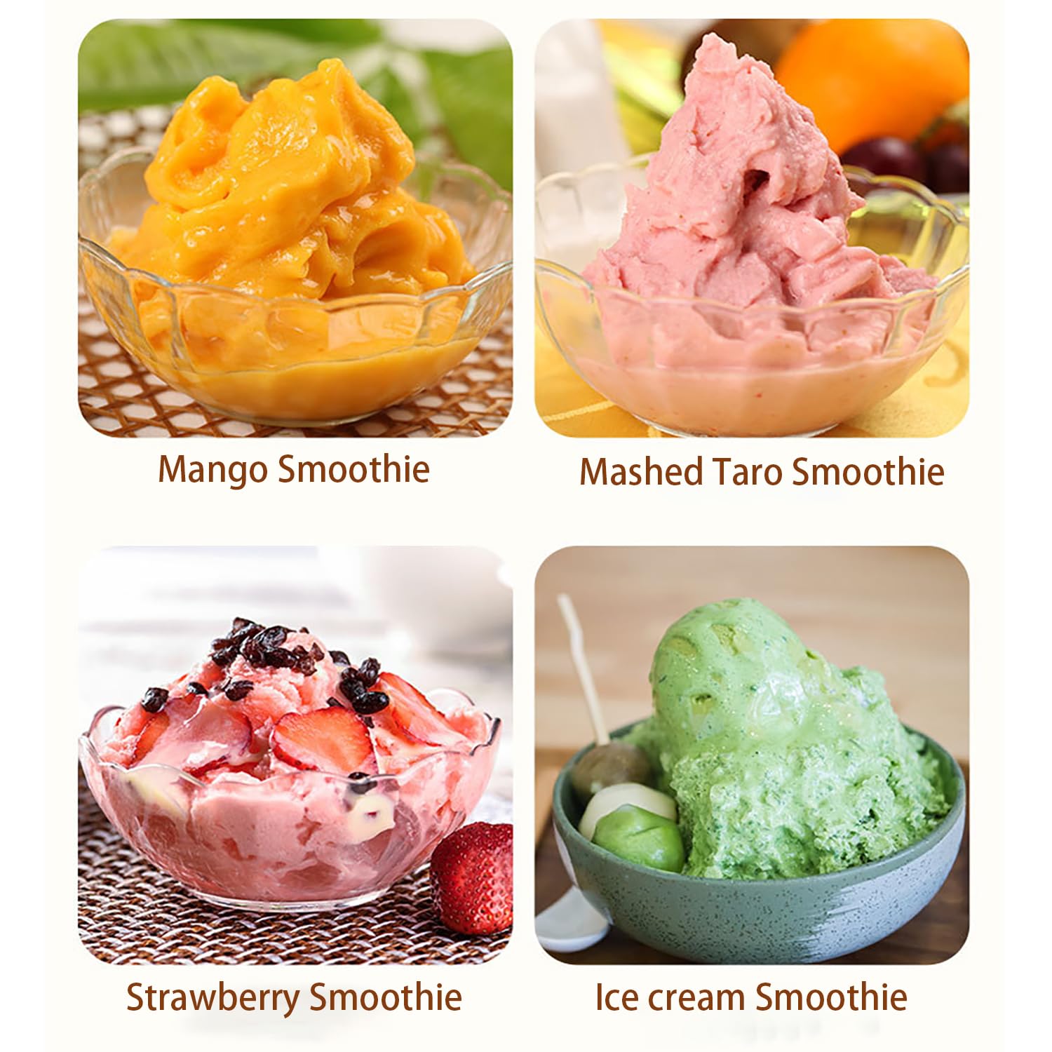 Manual Shaved Ice & Snow Cone Machine, Portable Slushy Maker with Stainless Steel Blades, Hand-Crank Ice Crusher for Home and Outdoor Use, Bingsu and Ice Cream, Snowcone, Cocktail Maker