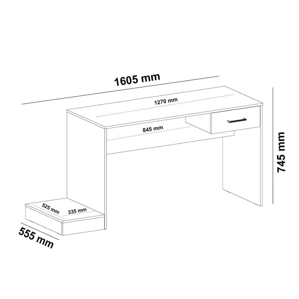 Game Table Online Gamer Color Black/Blue - Artely