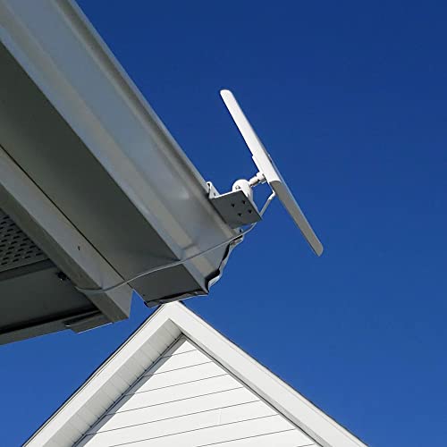 Holicfun Universal Solar Panel Gutter Mount for Ring, Arlo, Eufy, Wyze, Reolink Solar Panels and More (White)