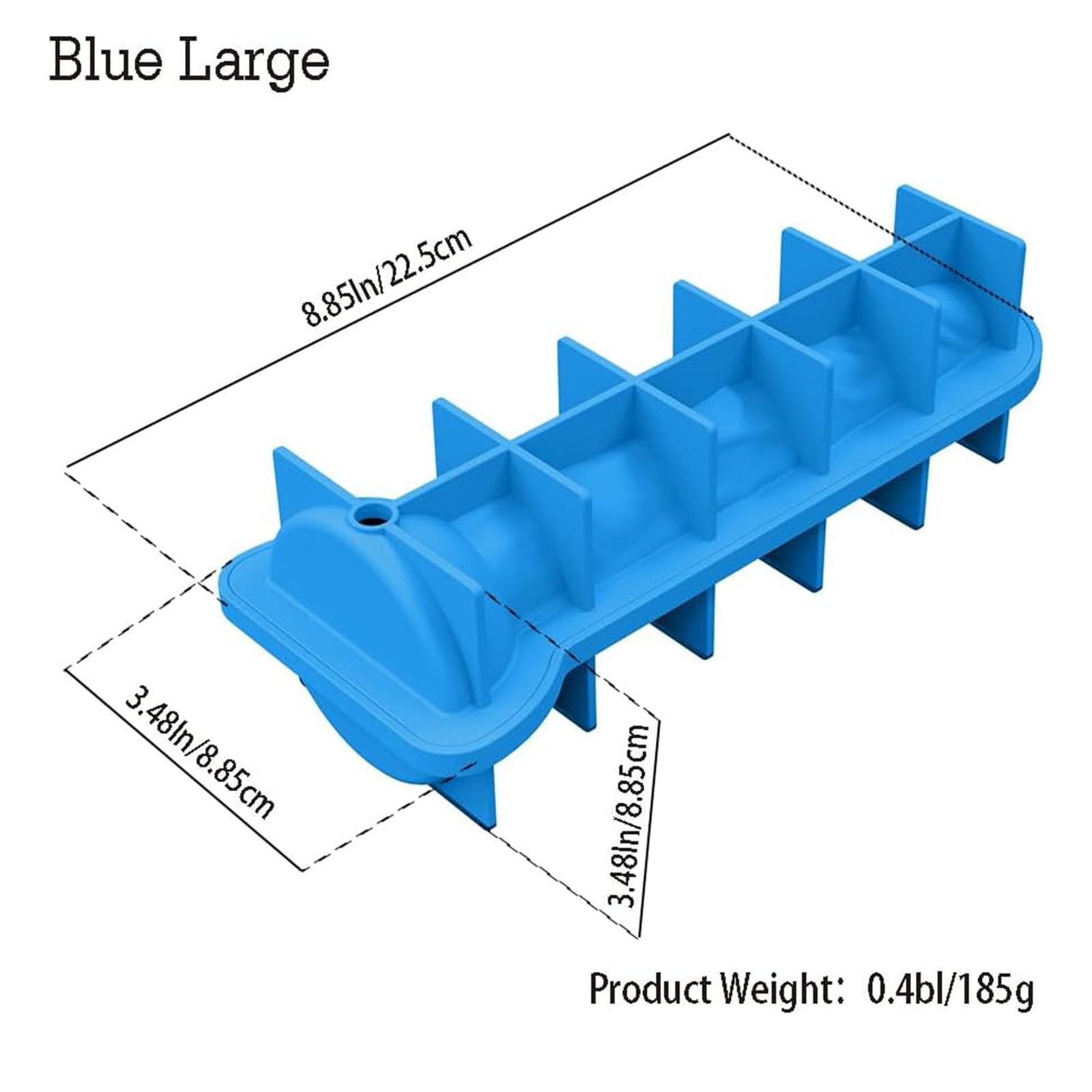 Generic Prank Ice Cube Tray Mold - Prank Silicone Ice Cube Molds, Large Ice Cube DIY Mould Tool for Making Ice Cubes for Chilled Whisky Cocktails Juice Drinks Tea and Coffee (Large), Blue