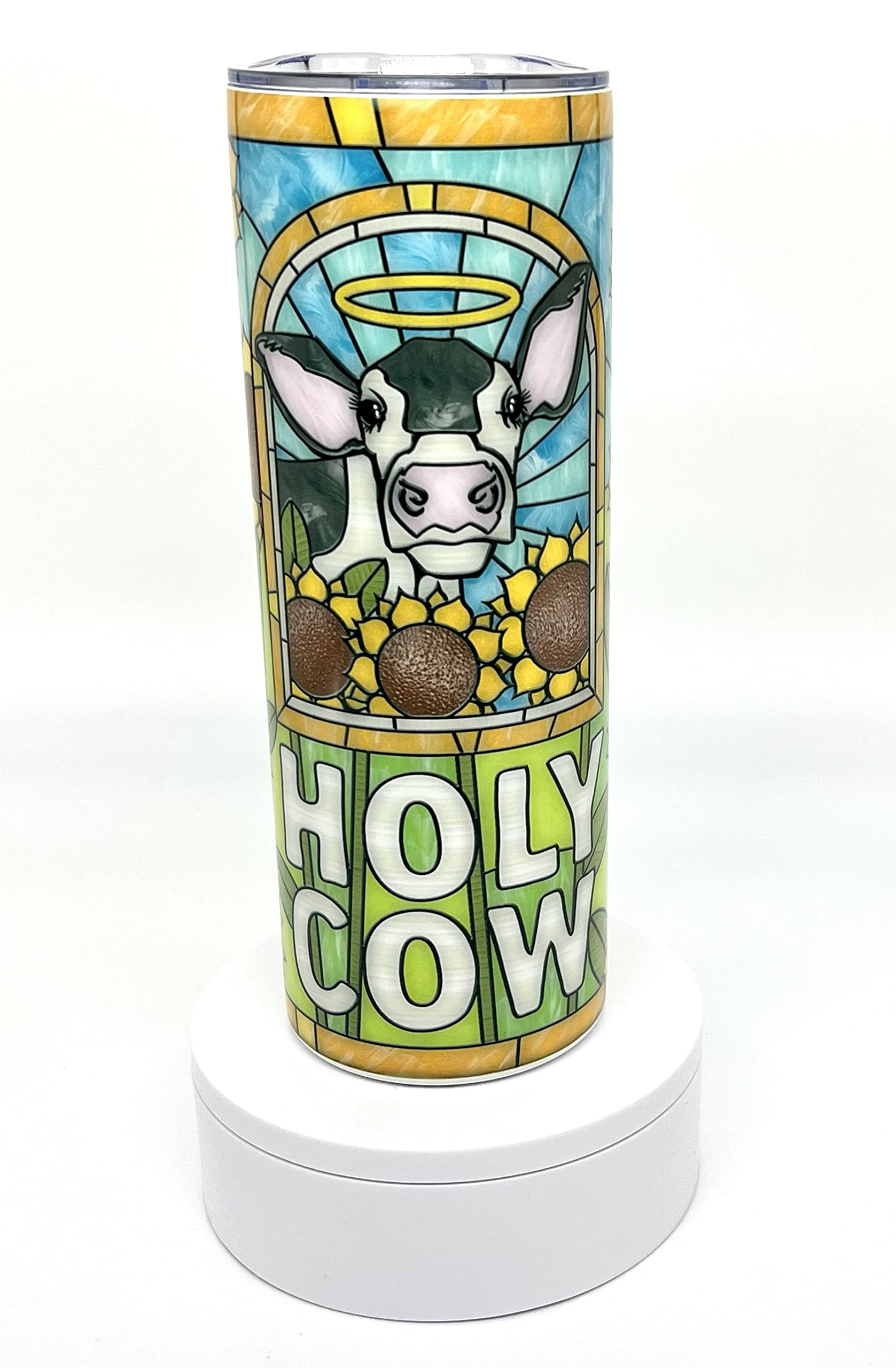 Holy Cow Stained Glass Tumbler