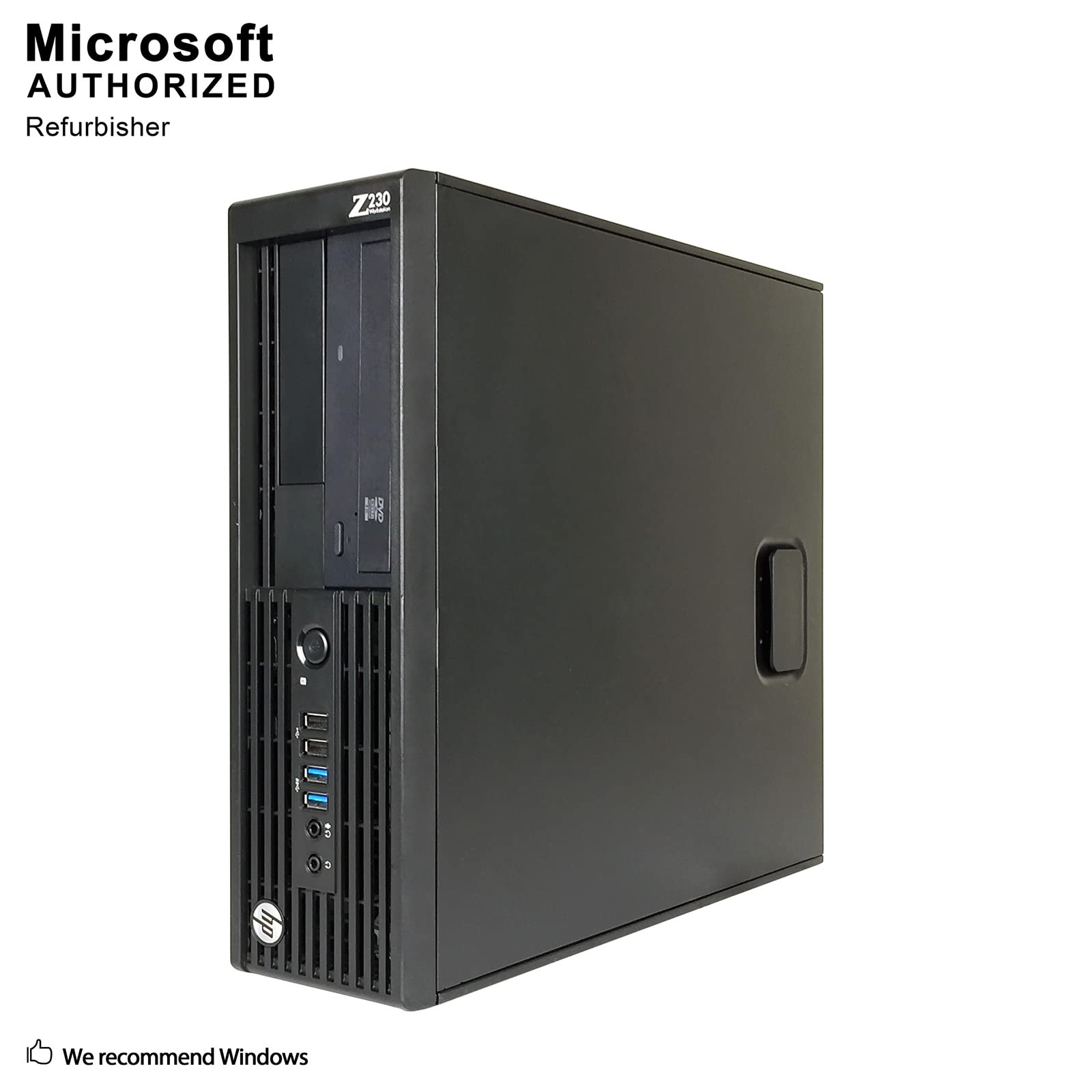 HP Z230 SFF Desktop Computer PC, Intel Core i3-4130 3.4GHz, 32G DDR3, 1T HDD, WiFi, BT, 4K Support, DP, Windows 10 Pro 64 Bit-Multi-Language Supports English/Spanish/French (Renewed)