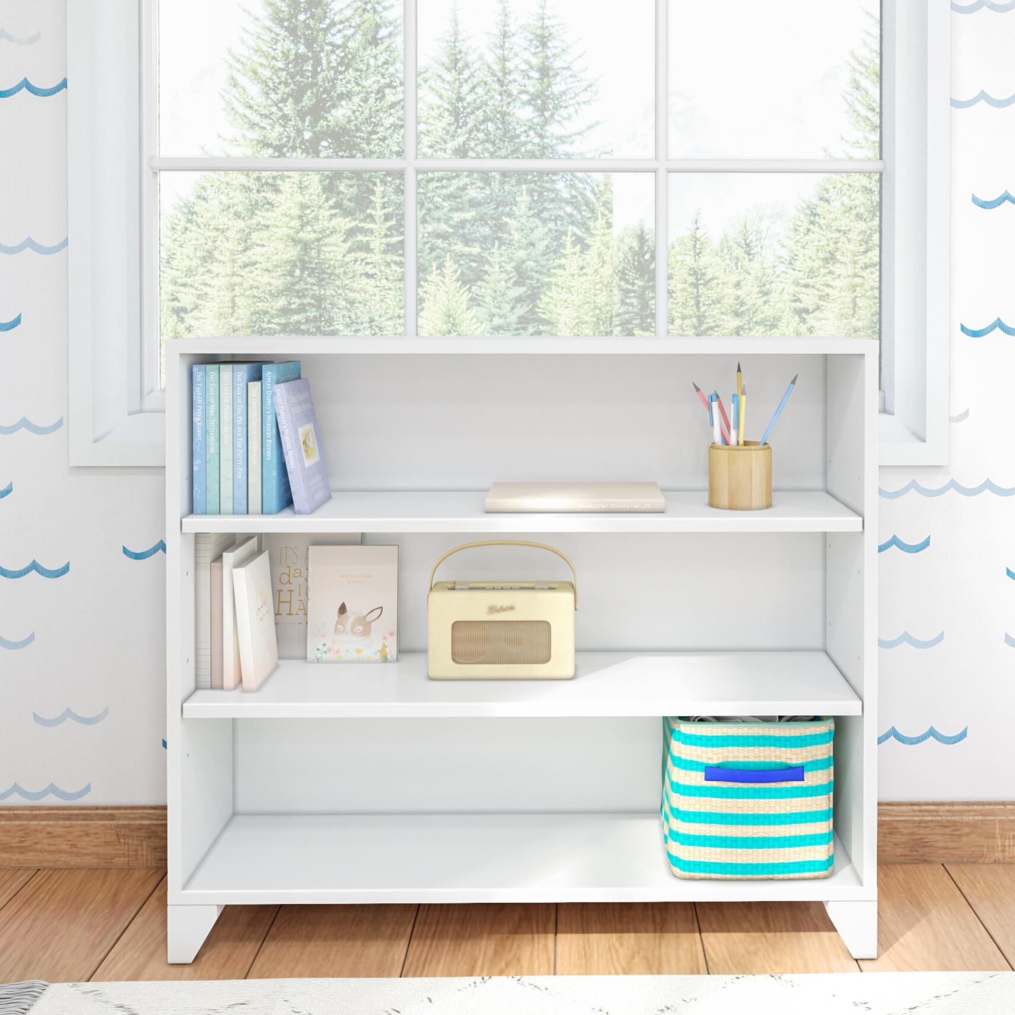 Max & Lily Classic 3-Shelf, Clay Bookcase