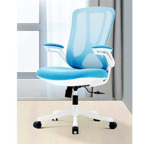 LNYHLXS Folding Armrest Office Chair Employee Mesh Chair Rotating Computer Chair Conference Chair