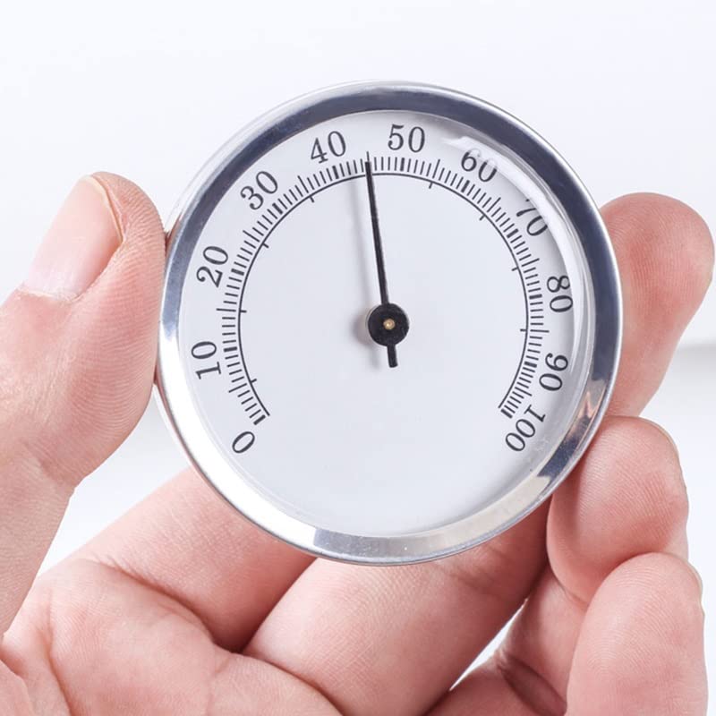 LNYHLXS Hygrometer Round Analog Hygrometer for Cigar Humidor, Accurate Reliable Cigar for CASE Small Round Accurate Hygrom