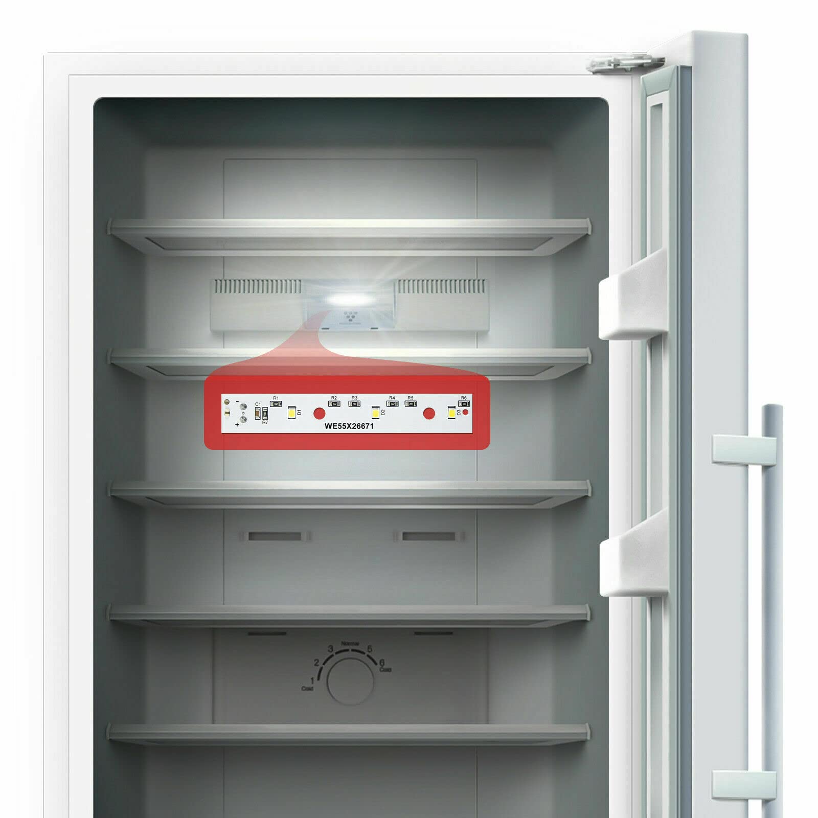 Replacement LED Light Fits for GE Refrigerator WR55X26671 PS11767930 AP6035586