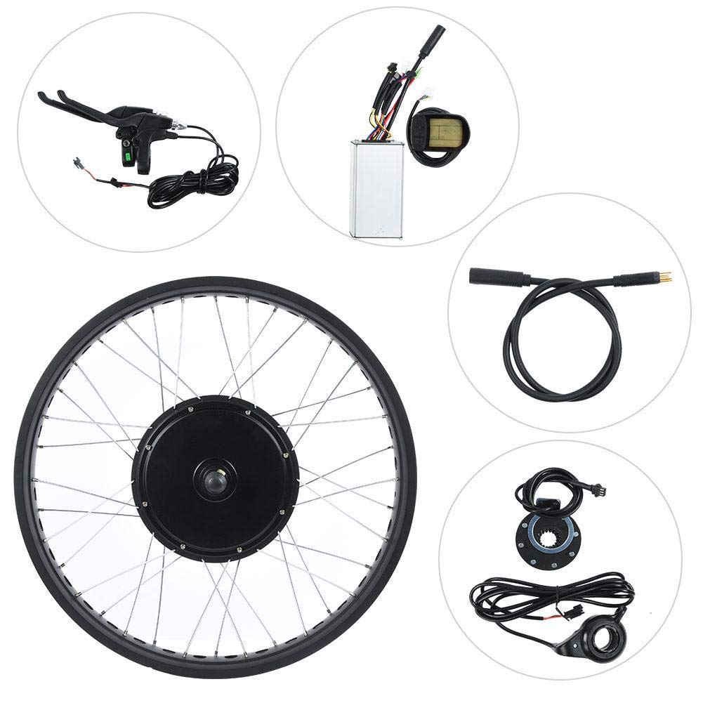 Ebike Conversion Kit, 72V 3000W Electric Bicycle Kit, 26" Rear Wheel E-Bike Cycle Motor Conversion Kit Hub Motor Wheel with Intelligent Controller, LCD Display(2#)