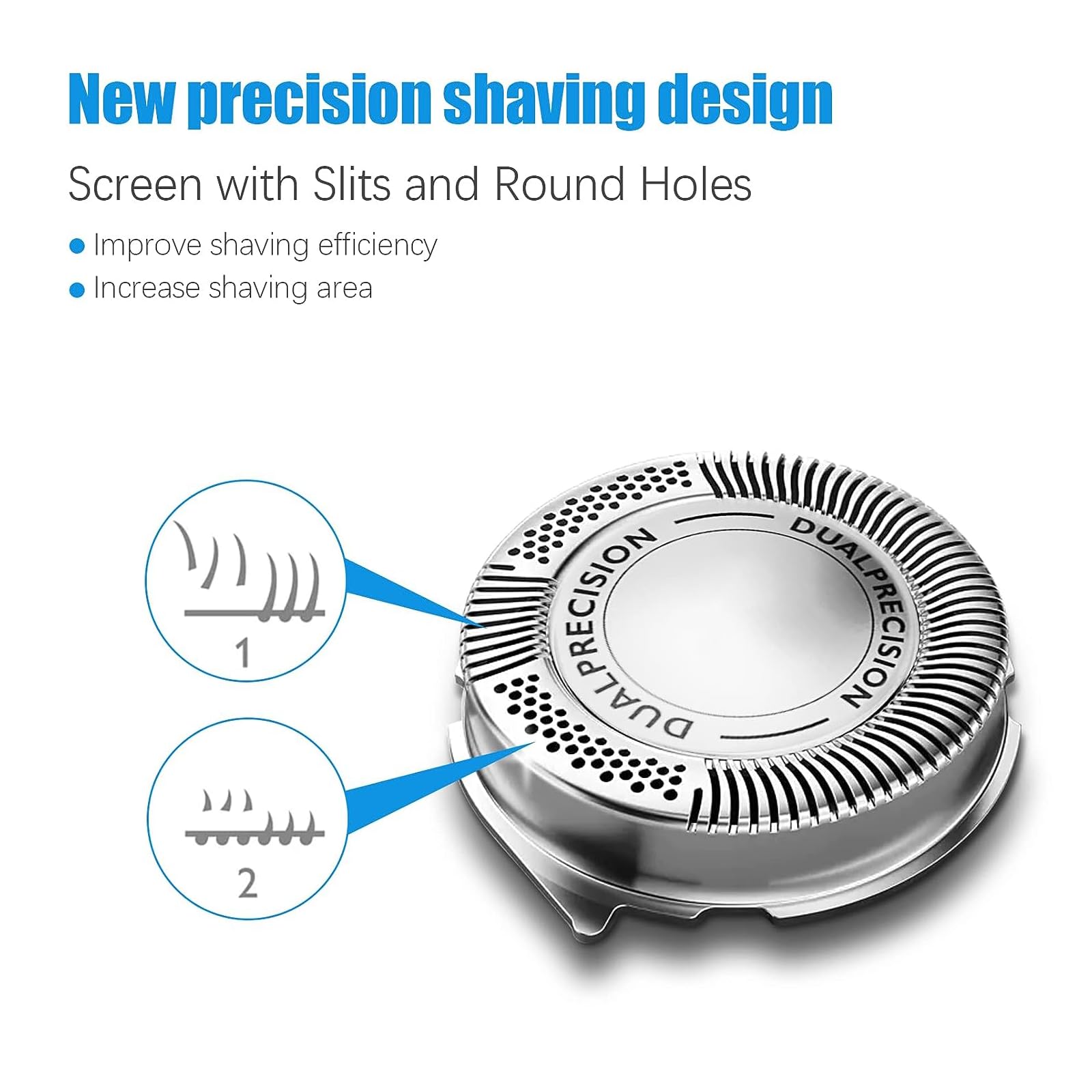 HQ8 Replacement Heads for Philips Norelco Aquatec Shavers, Razor Blades for AT810 AT880 PT720 Heads, 3PCS