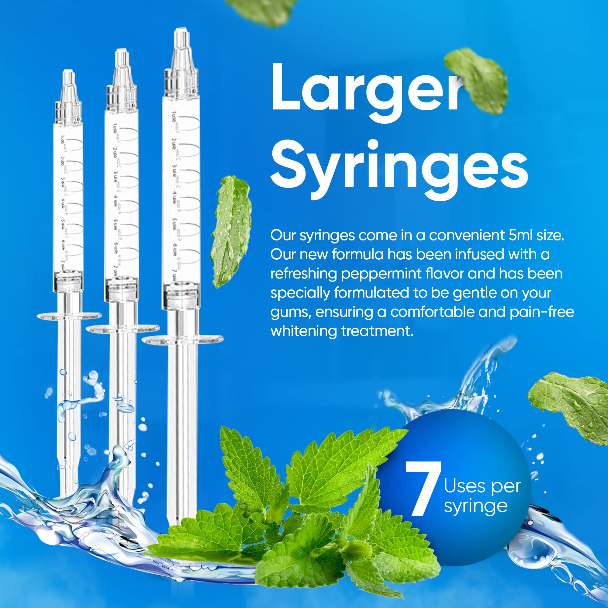Glow Up Teeth Whitening Kit for Sensitive Teeth with Blue LED Light, 10-Minute Instant Tooth Whitener Set with 3 (5ml) Syringes of 35% Carbamide Peroxide Mint Flavored Gel & Tray Case