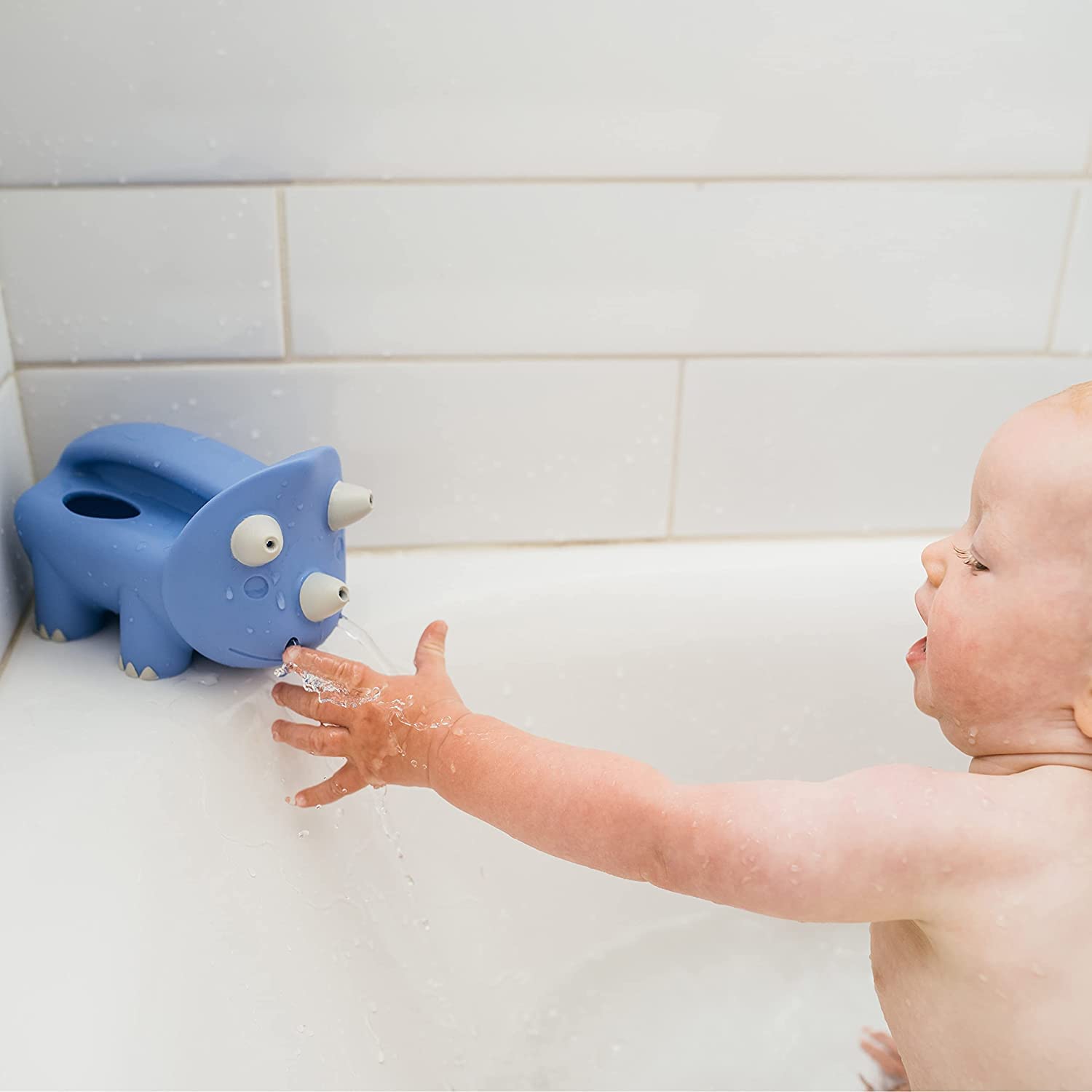 Dr. Brown’s CleanUp Pour & Roar Watering Can 6m+ and Float & Hatch Dino Eggs Nesting Bath Toy, 6m+, BPA Free, Certified Plastic Neutral