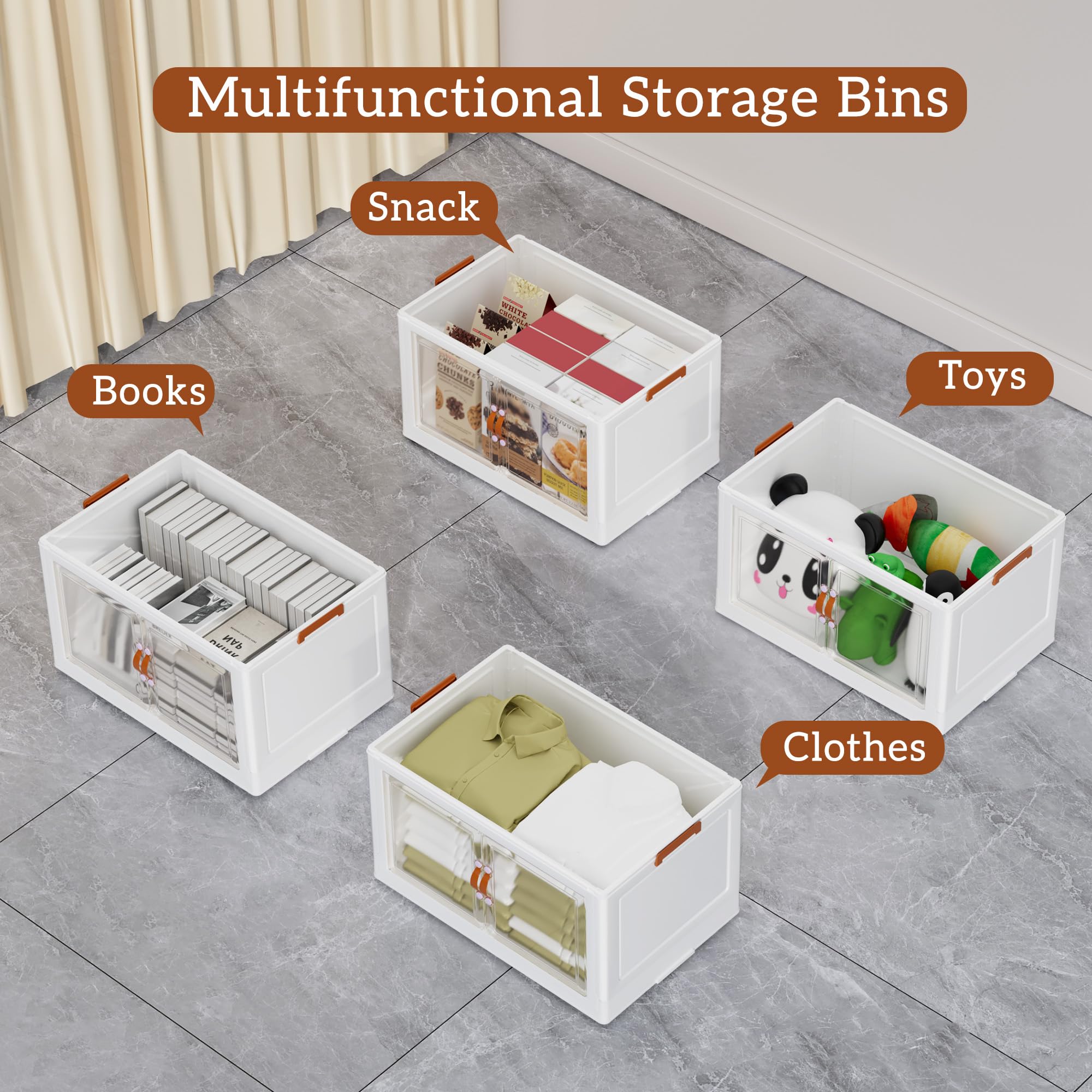 LONTAI Storage Cabinet with 4 96QT Drawers, Kitchen Pantry Cabinet, Wardrobe Closet, KitchenBathroom Cabinet, KitchenStorage Cabinet with Doors, Tall Storage Cabinet, KitchenBathroom Closet