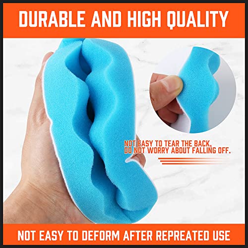 HORUSDY 6" Buffing Pad Kit, Polishing Pad Kit for 6 Inch Backing Plate Compound Buffing Sponge and Woolen Pads Cutting Polishing Pad Kit for Car Buffer Polisher, Polishing and Waxing.