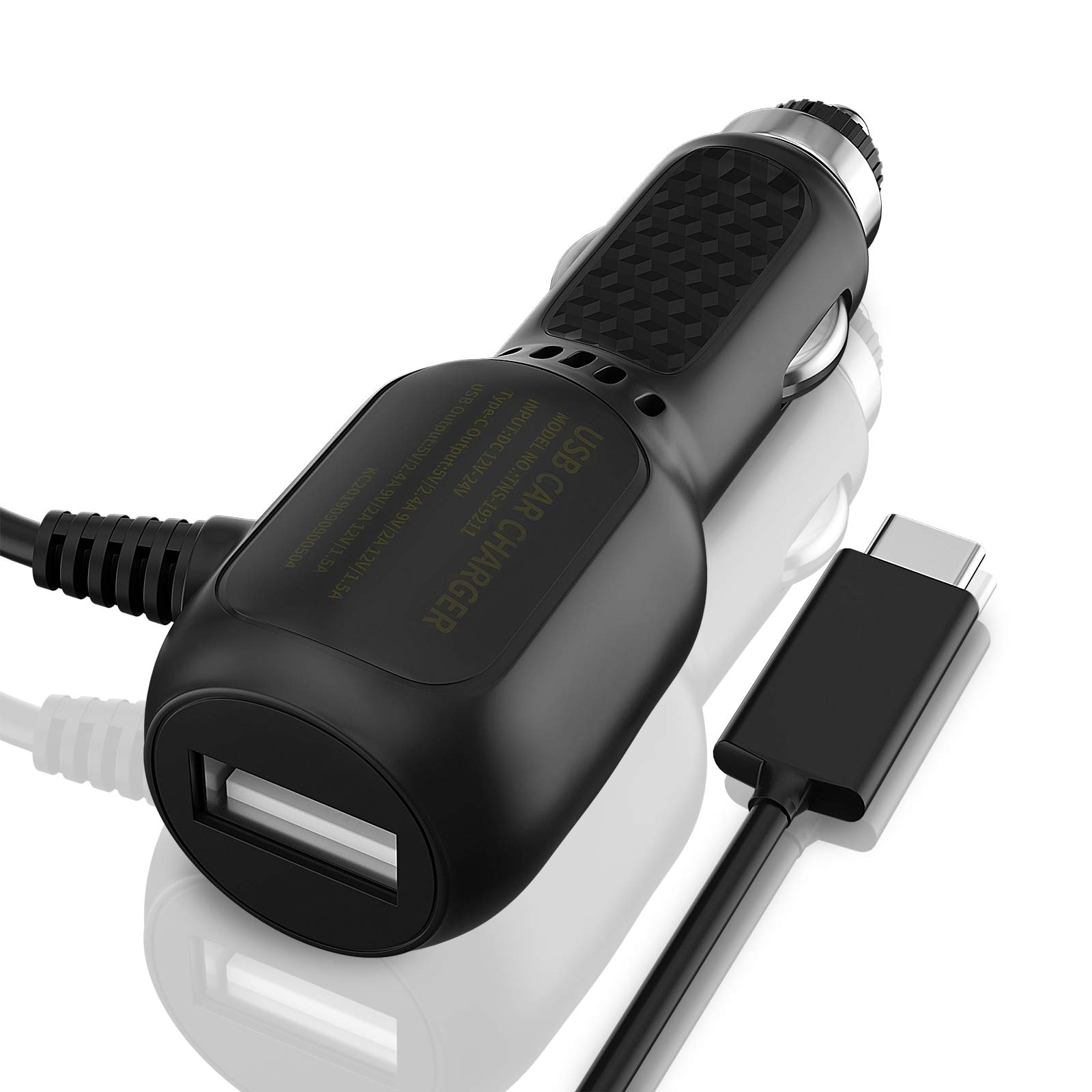 ECHZOVE Car Charger for Nintendo Switch,Steam Deck,Switch lite Car Charger USB Type-C- Black