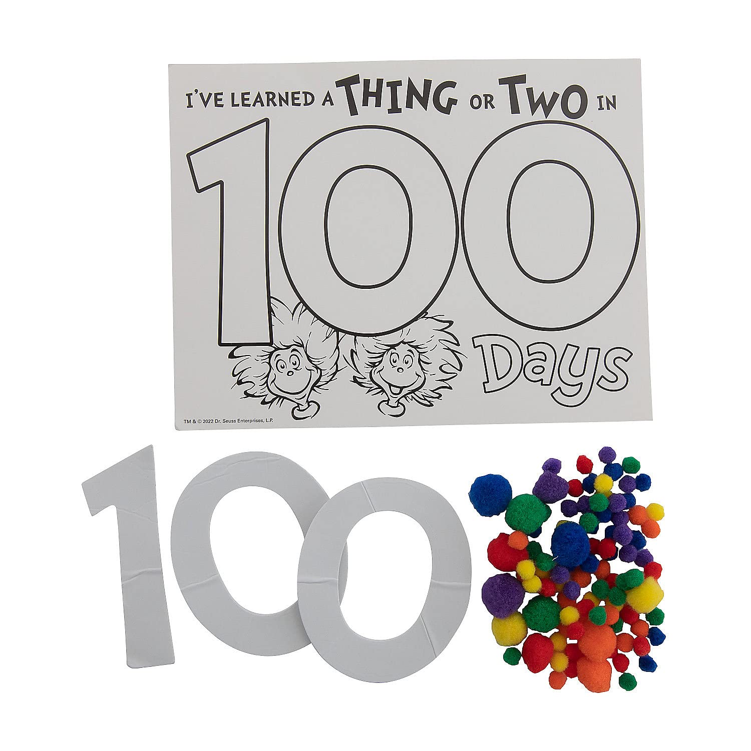 Dr. Seuss Thing 1 & Thing 2 100th Day of School Craft Kit - Makes 12