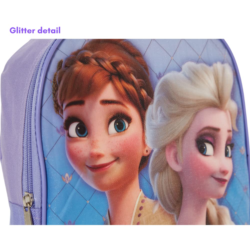 Disney Frozen 2 Mini Backpack for Girls & Toddlers with Princess Elsa and Anna - 12 Inch, Purple