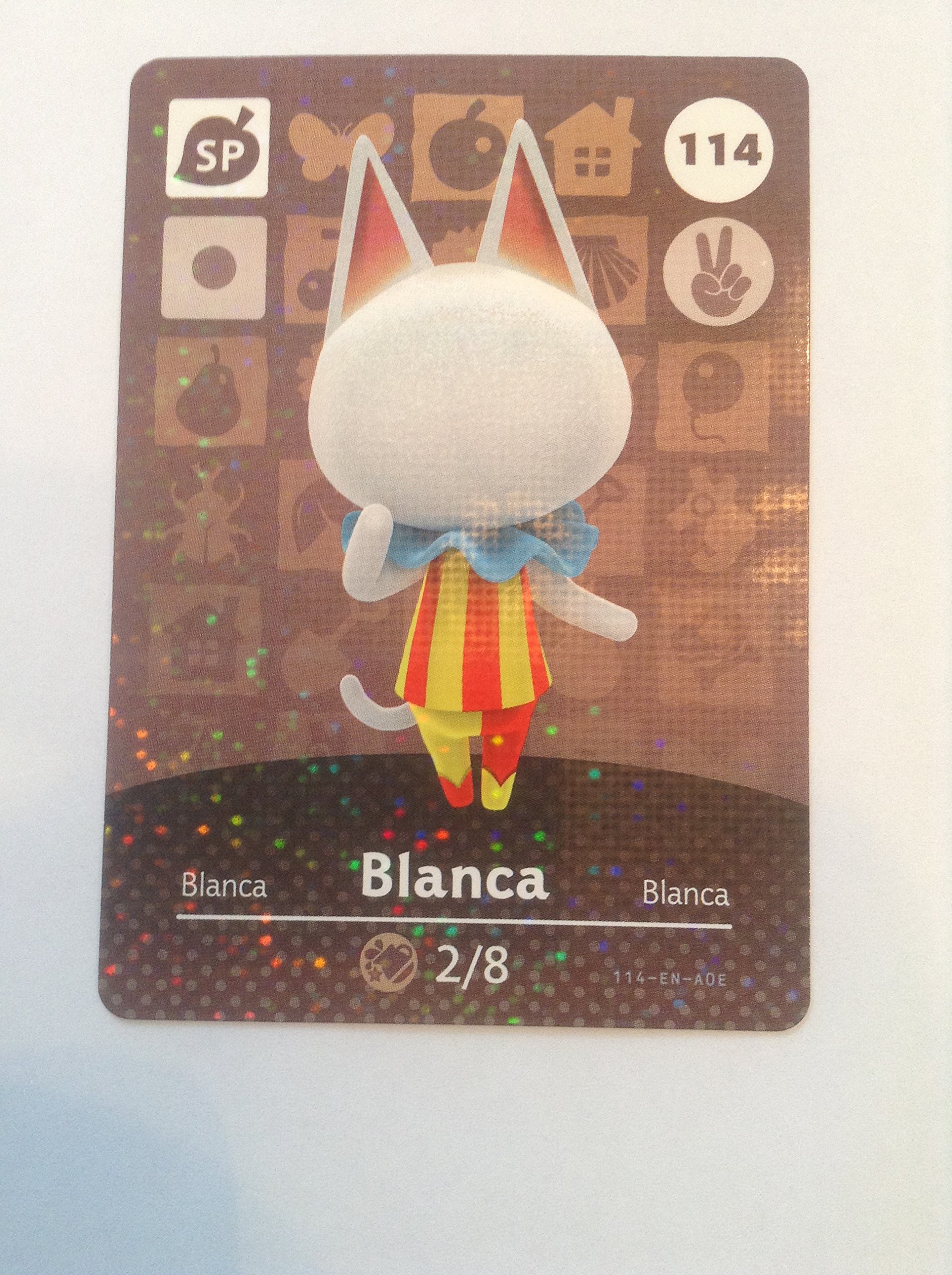 Nintendo Animal Crossing Happy Home Designer Amiibo Card Blanca 114/200 USA Version